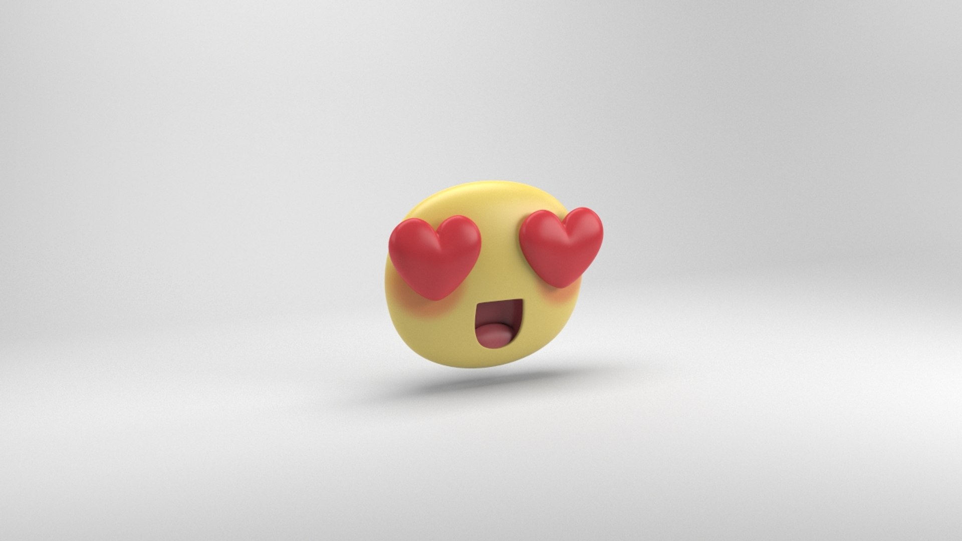 3D Facebook Love Sticker Model - TurboSquid 1293027