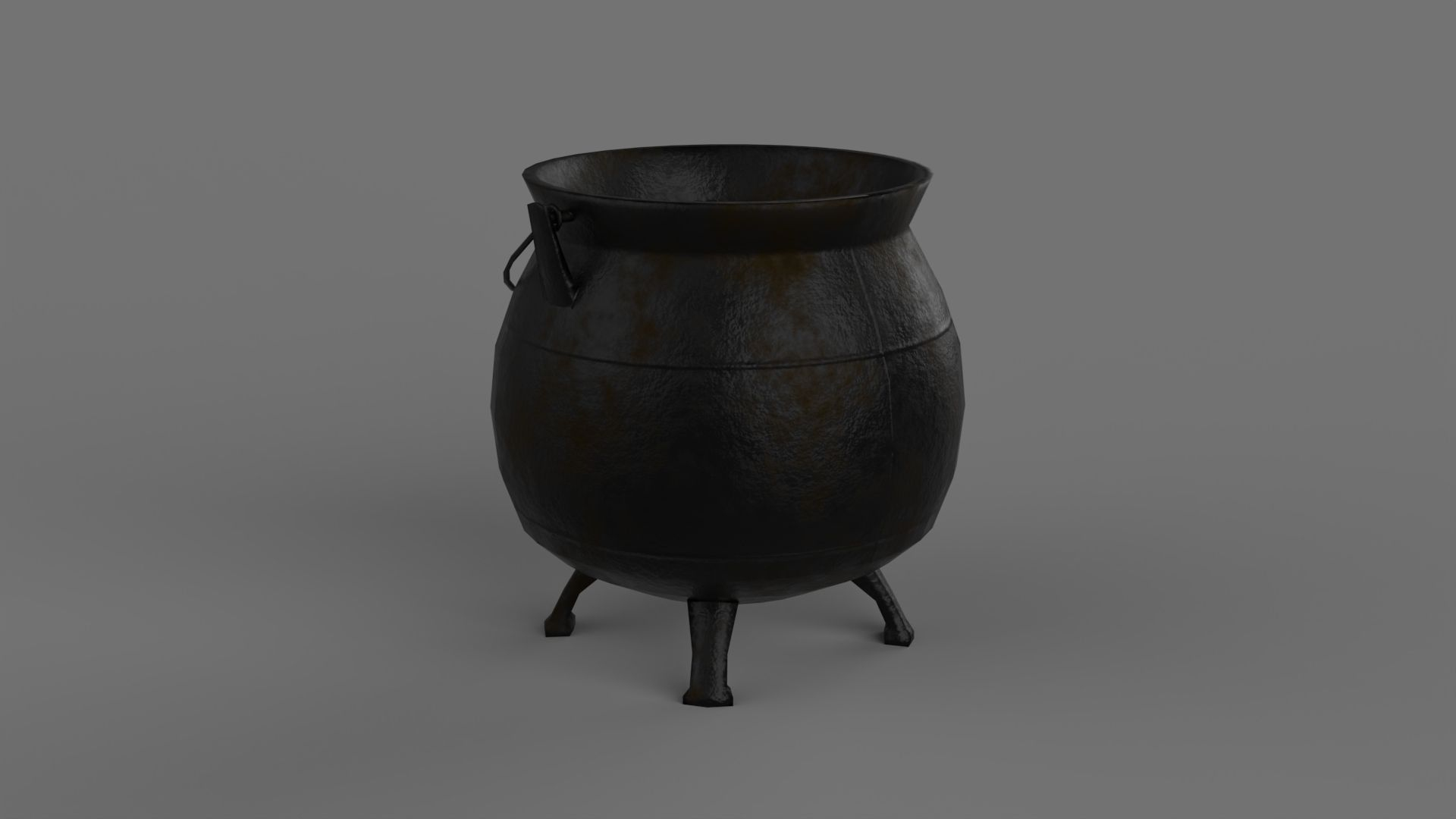 3D Black Rusty Cauldron - TurboSquid 2042815