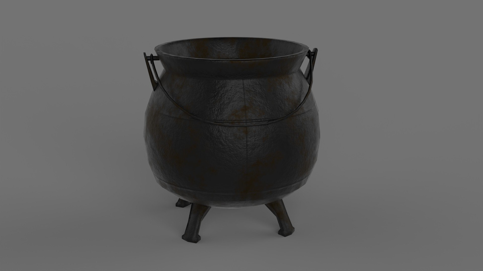 3D Black Rusty Cauldron - TurboSquid 2042815