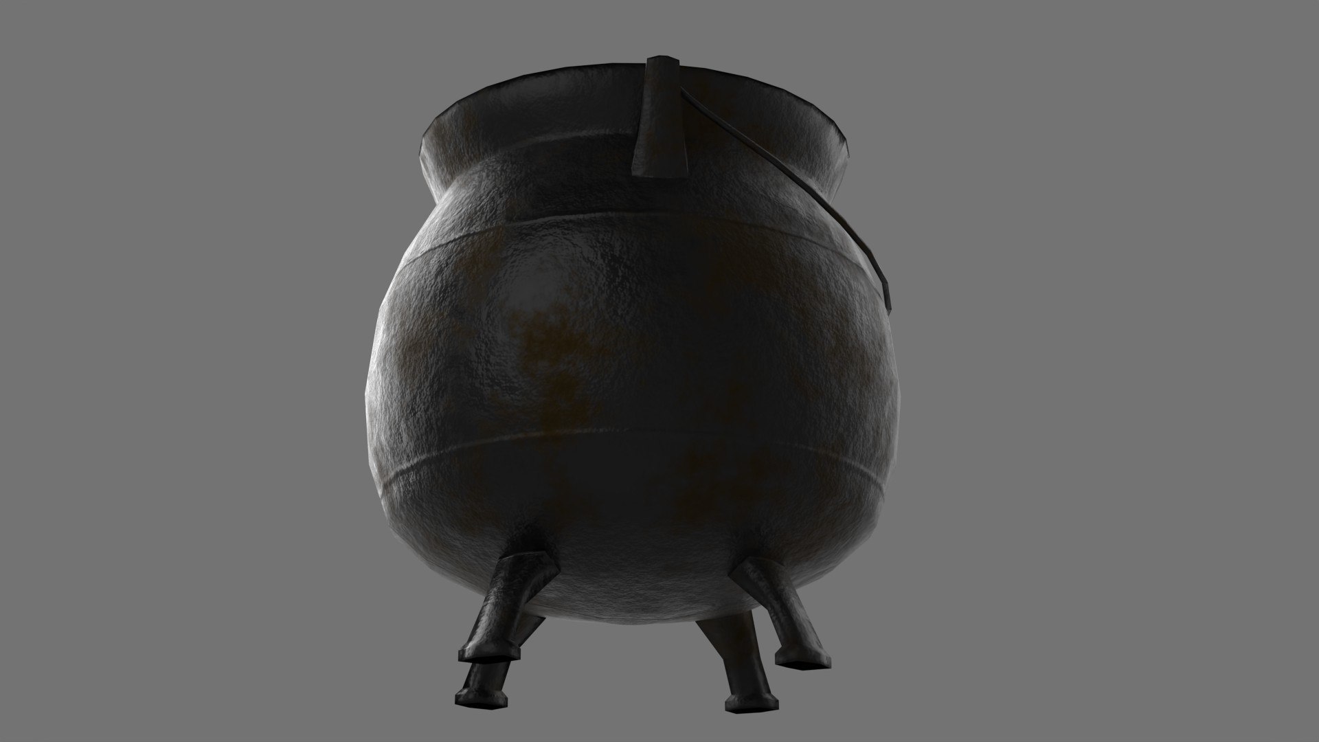 3D Black Rusty Cauldron - TurboSquid 2042815
