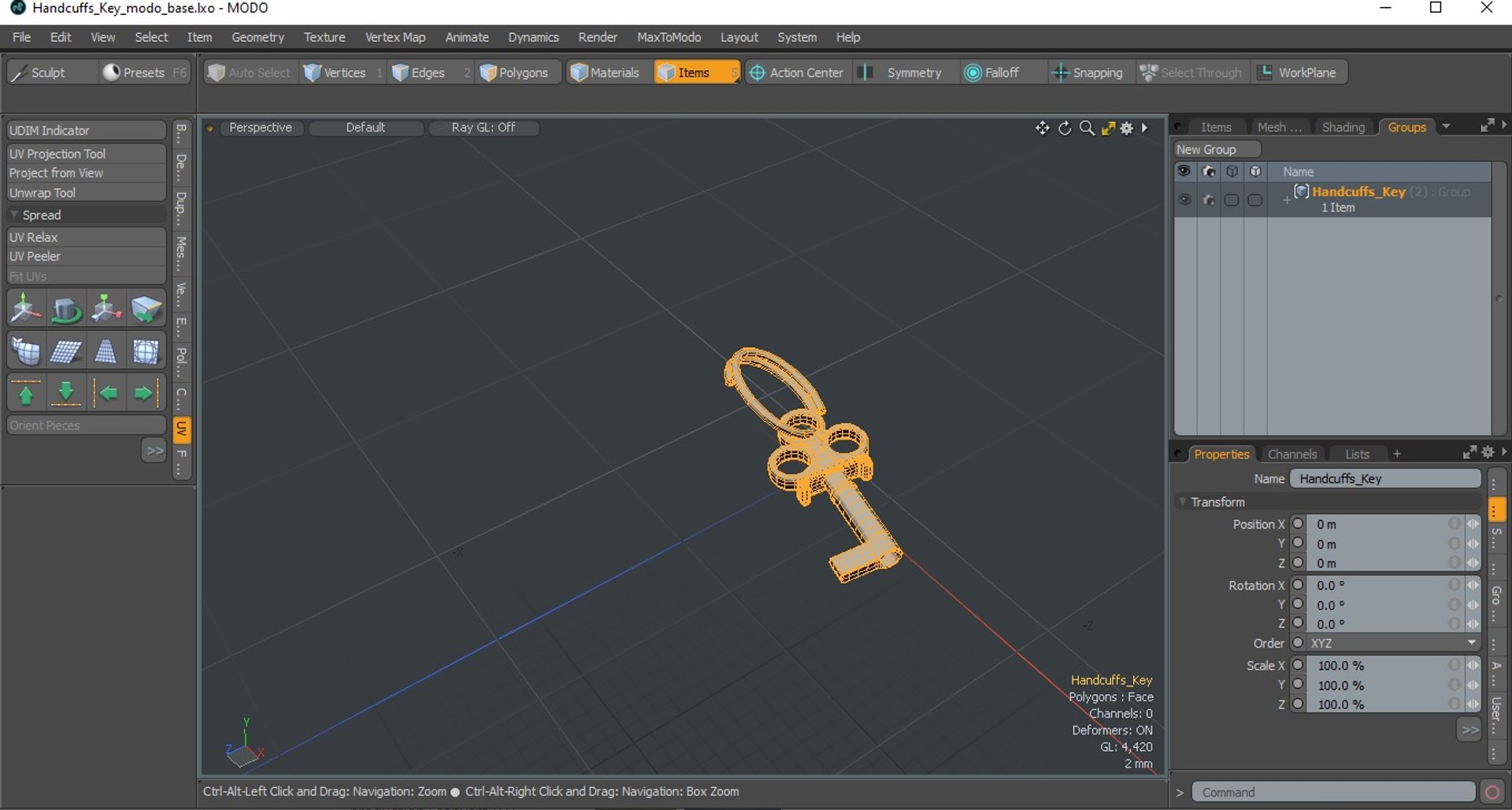 Handcuffs Key Lock 3D Model - TurboSquid 1702766