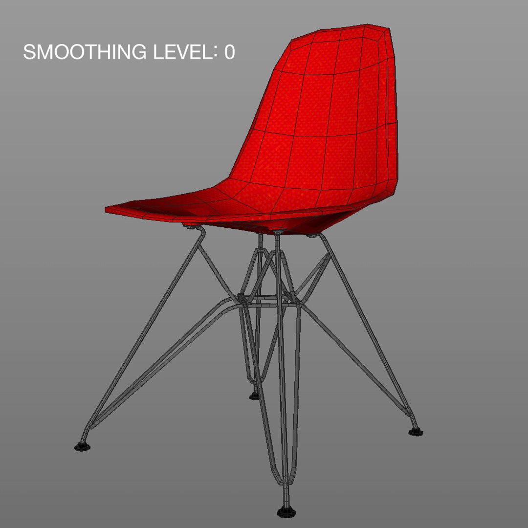 C4d Eames Molded Plastic Chair