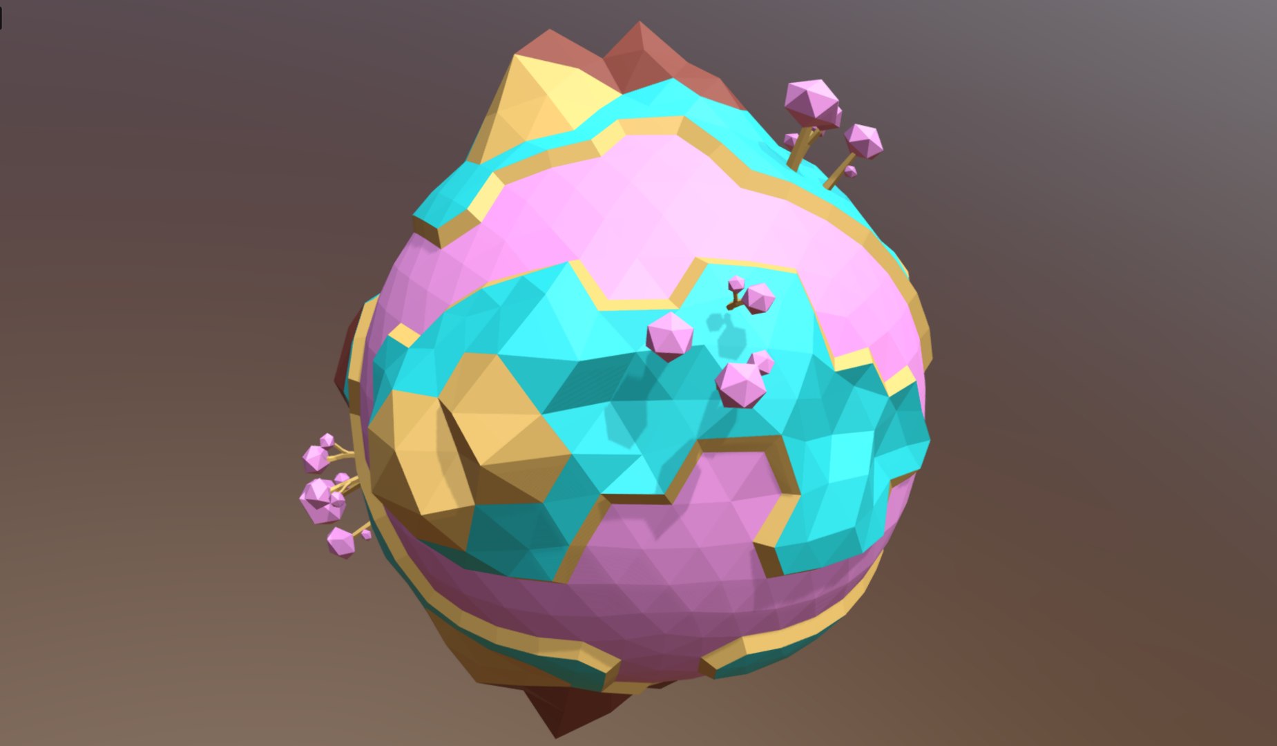 3D planet low-poly model - TurboSquid 1171235