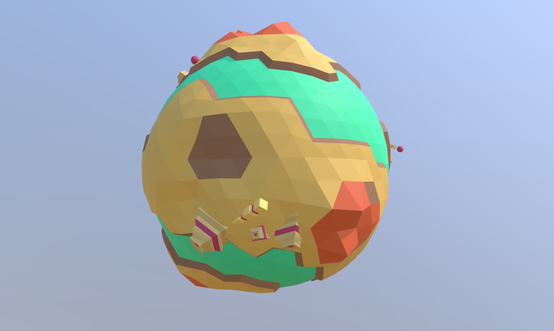 3D planet low-poly model - TurboSquid 1171235