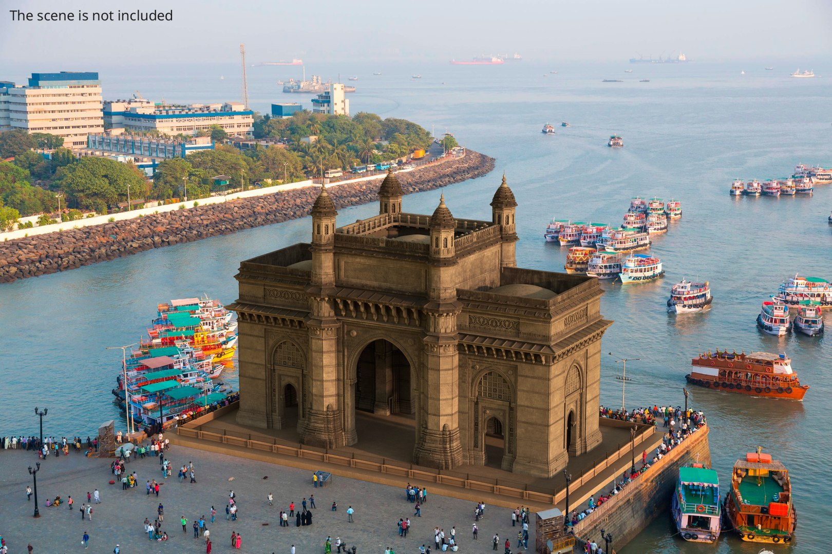 3D Colonial-Style Heritage Archway Building Dark - TurboSquid 2448563