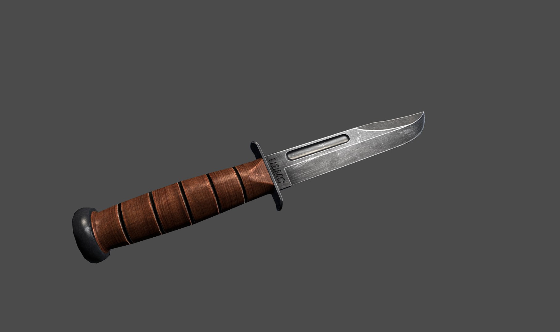 Ka-bar Knife 3d Model