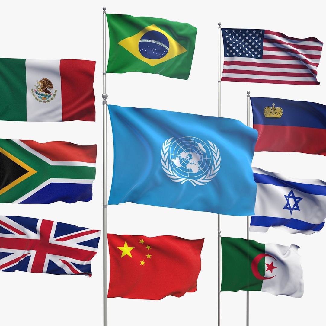 United Nations Flags 3D Model - TurboSquid 2334607