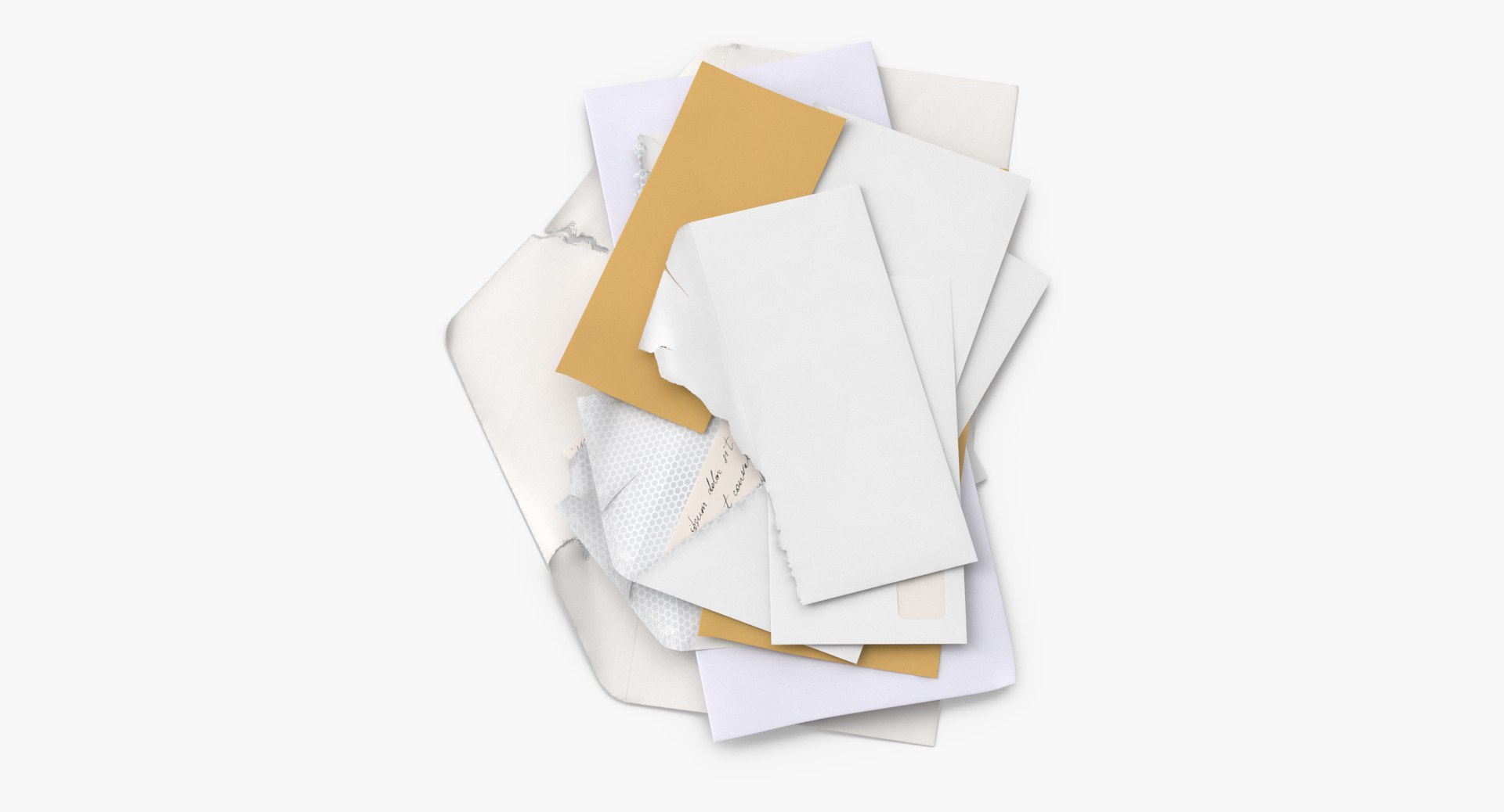 3D Opened Unopened Mail Pile - TurboSquid 1156193