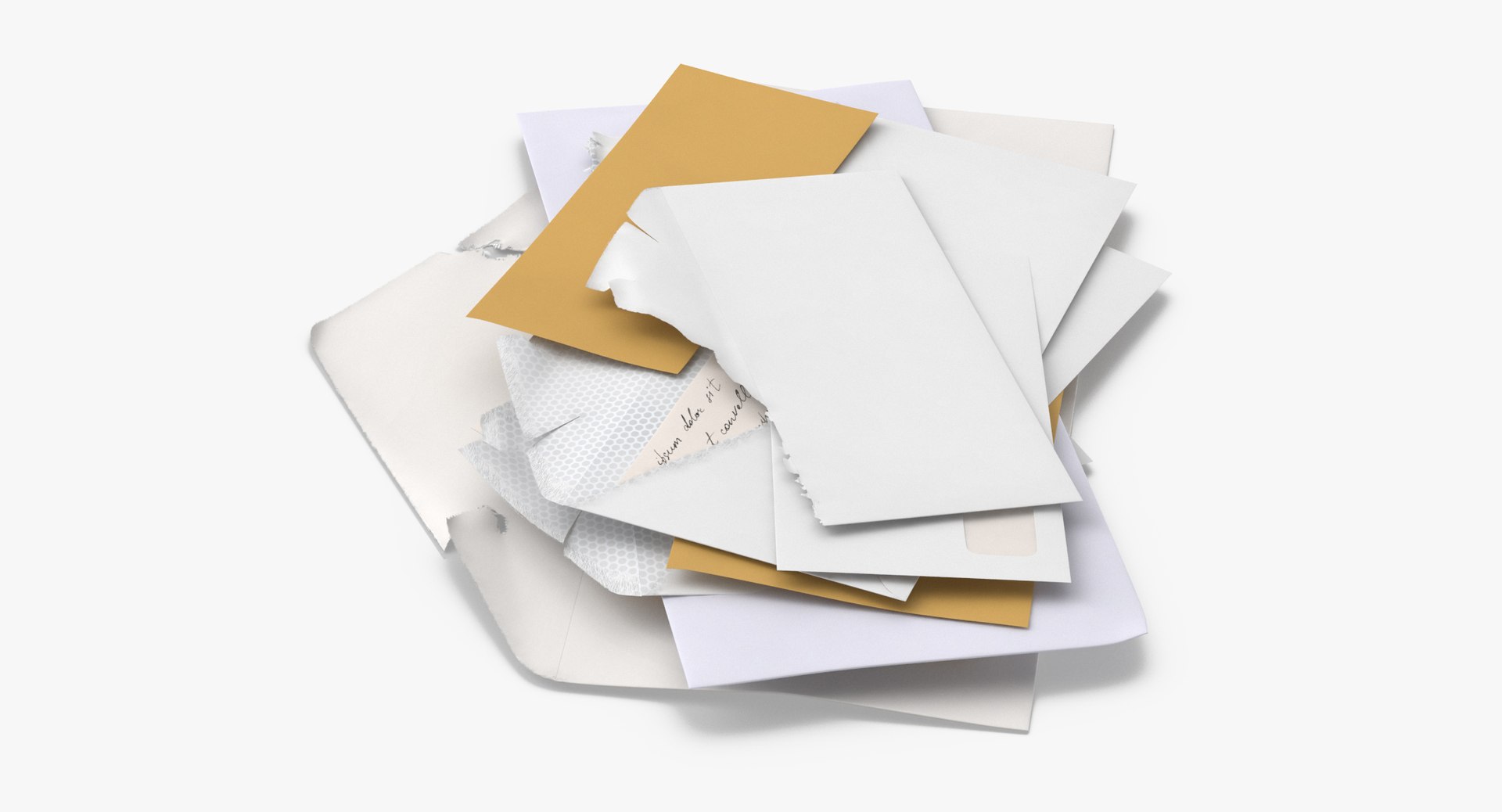 3D Opened Unopened Mail Pile - TurboSquid 1156193