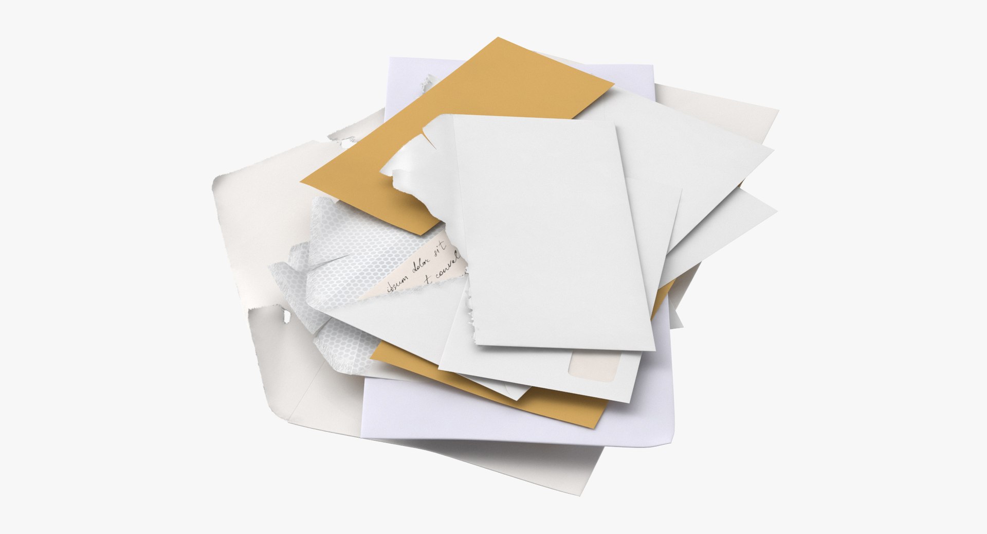 3D Opened Unopened Mail Pile - TurboSquid 1156193