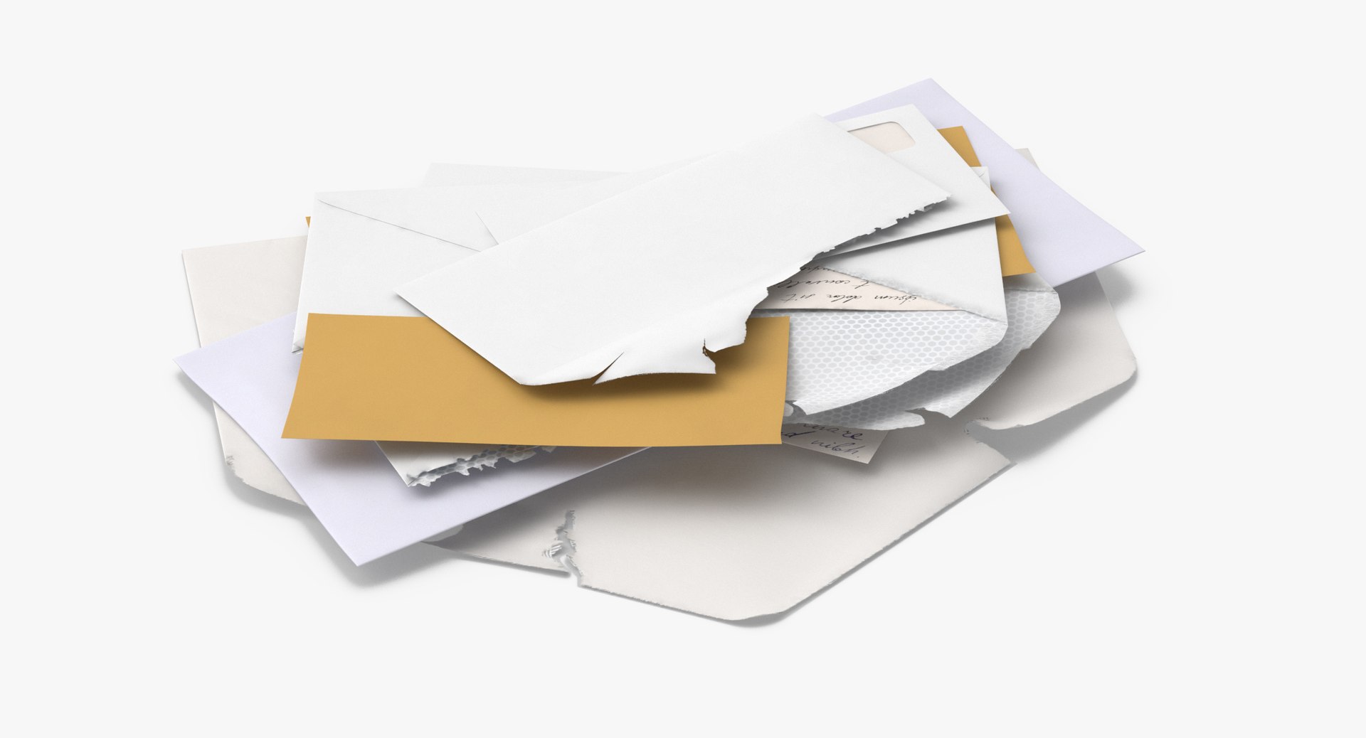 3D Opened Unopened Mail Pile - TurboSquid 1156193