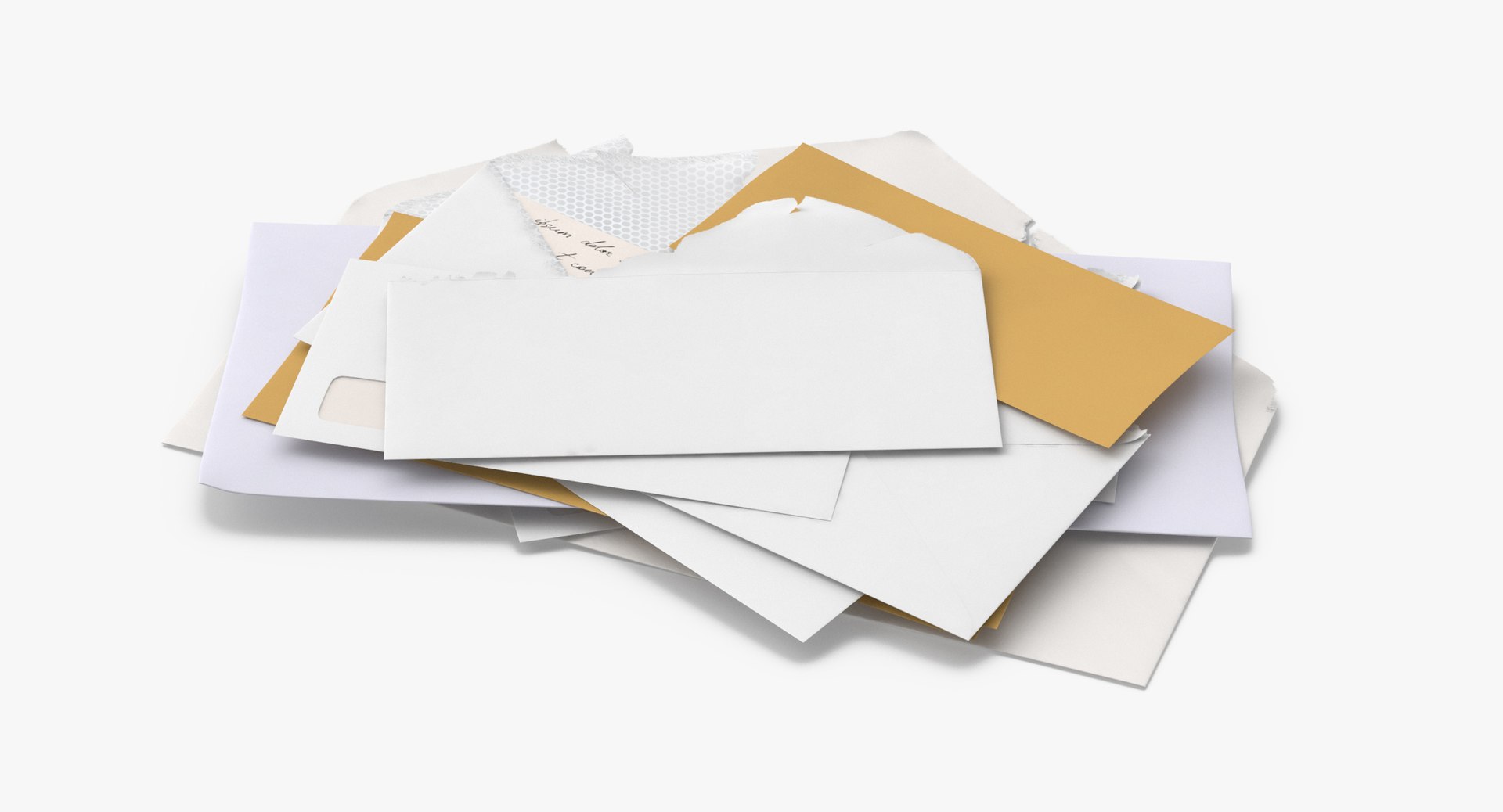 3D Opened Unopened Mail Pile - TurboSquid 1156193