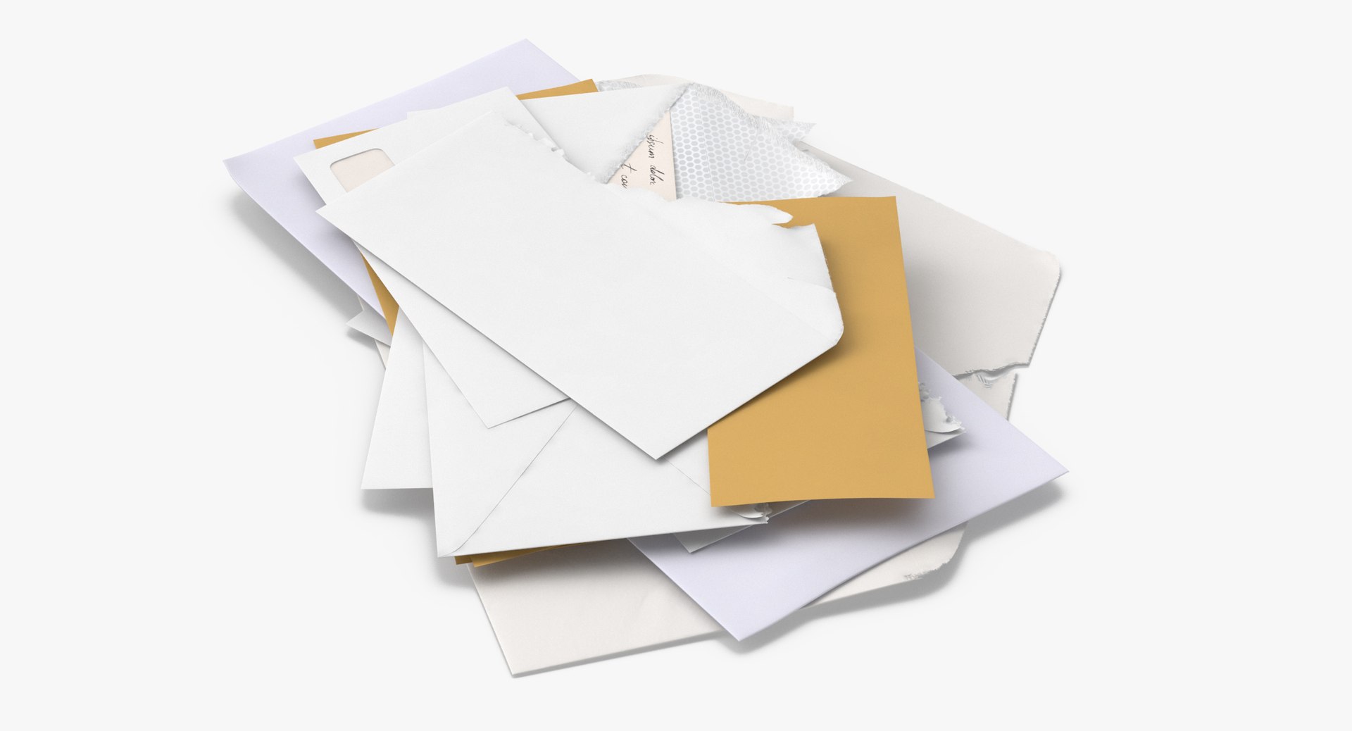 3D Opened Unopened Mail Pile - TurboSquid 1156193