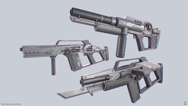 modelo 3d Colección de rifles de ciencia ficción. - TurboSquid 2147221