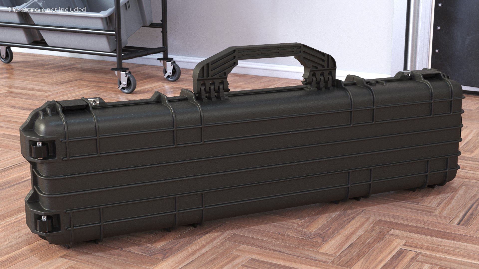 Open Waterproof Rifle Hard Case Black 3D model - TurboSquid 2119153