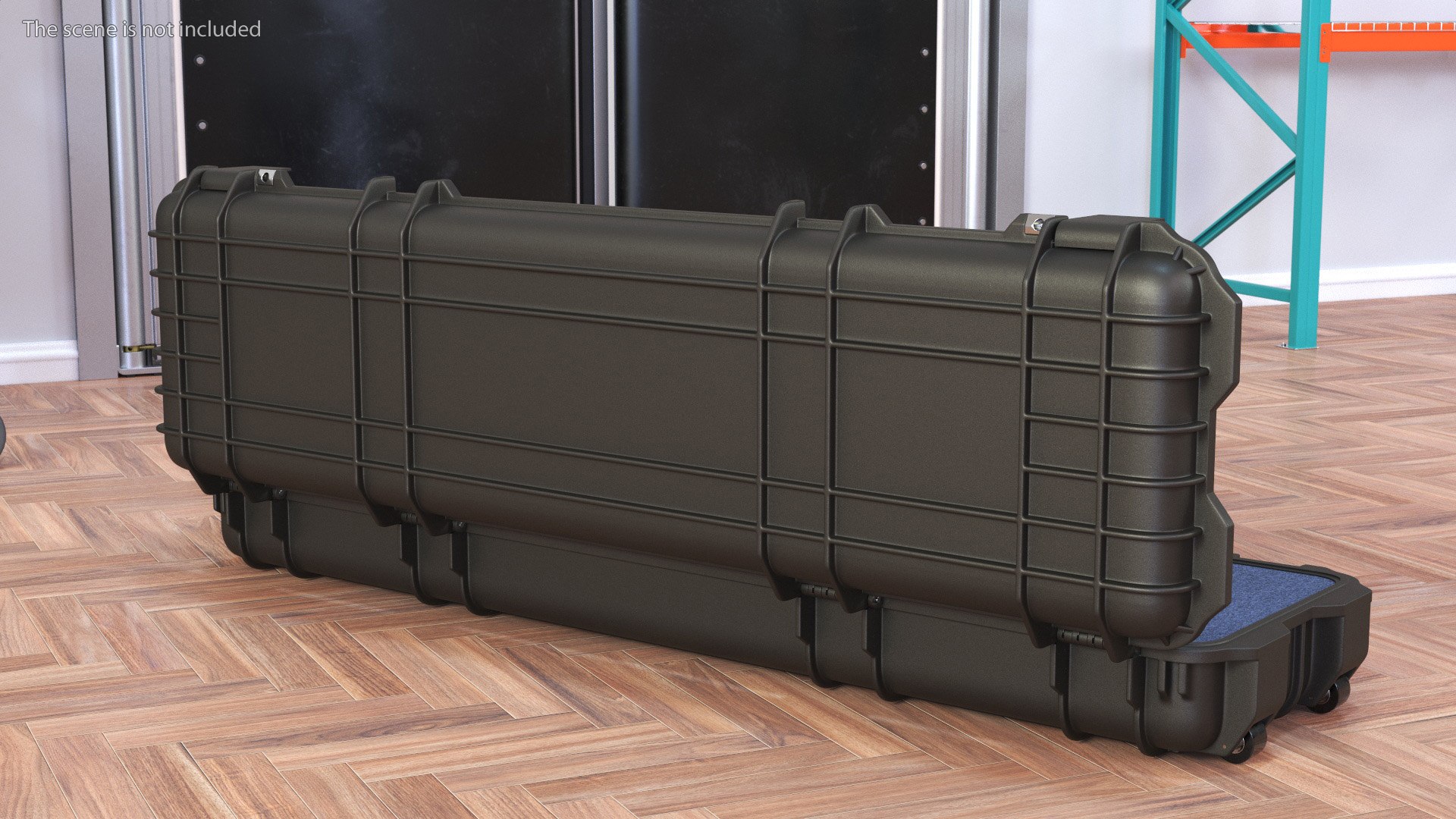 Open Waterproof Rifle Hard Case Black 3D model - TurboSquid 2119153