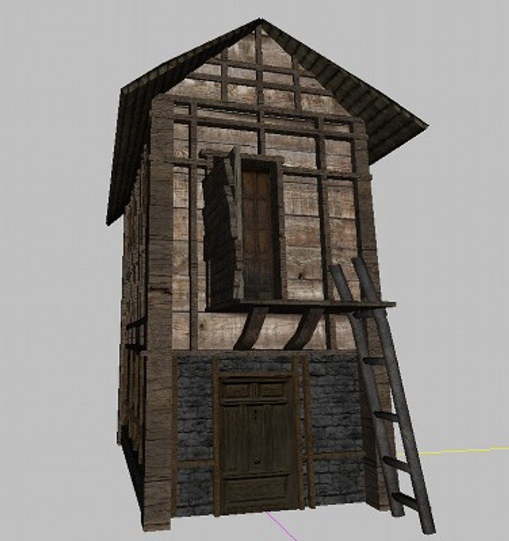 3d Old Storehouse Medieval Model