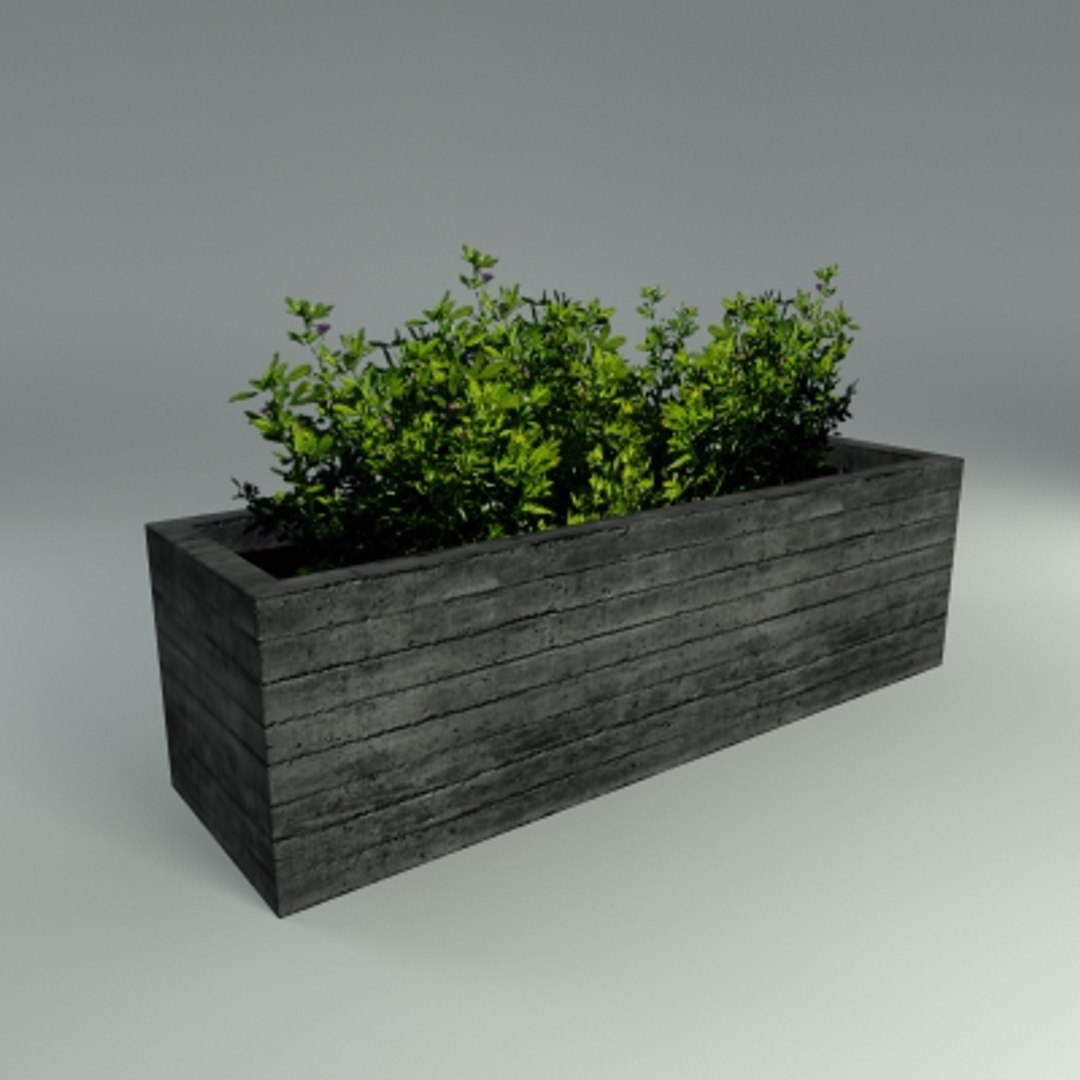 Concrete Planter 3d Model