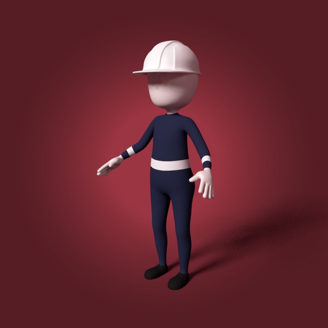 Cartoon Mechanic 3D Model - TurboSquid 1395496