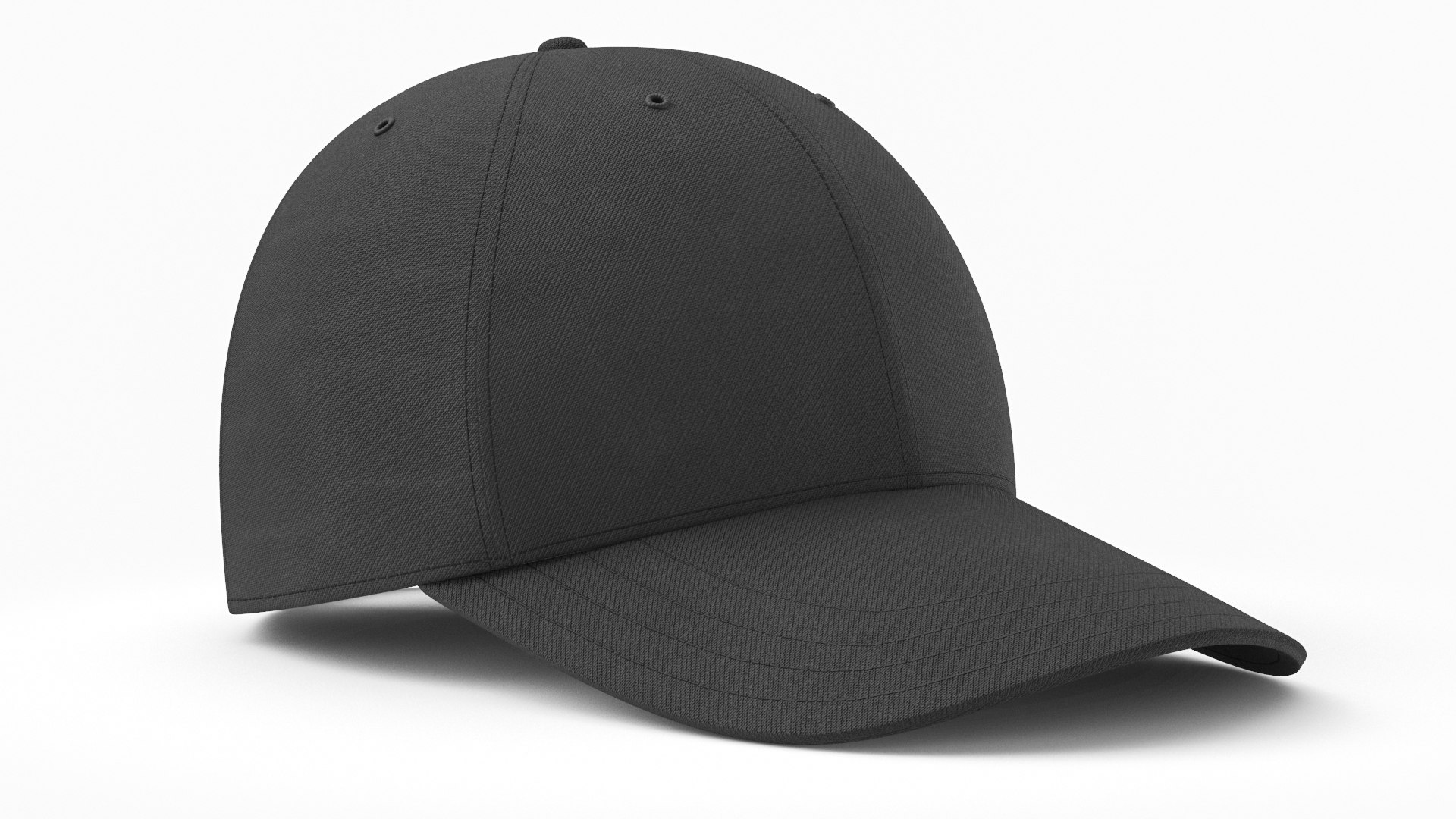 3D Black Baseball Cap Model - TurboSquid 2292395