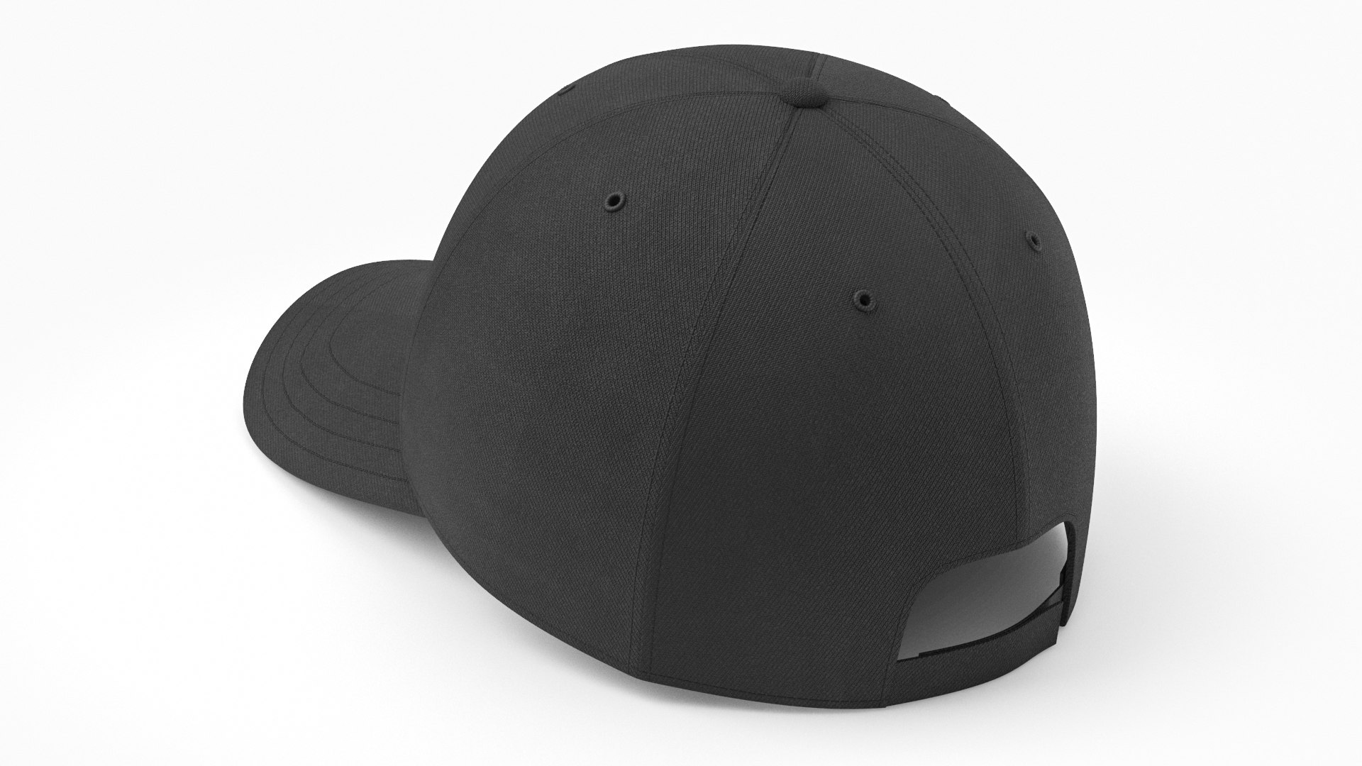 3D Black Baseball Cap Model - TurboSquid 2292395