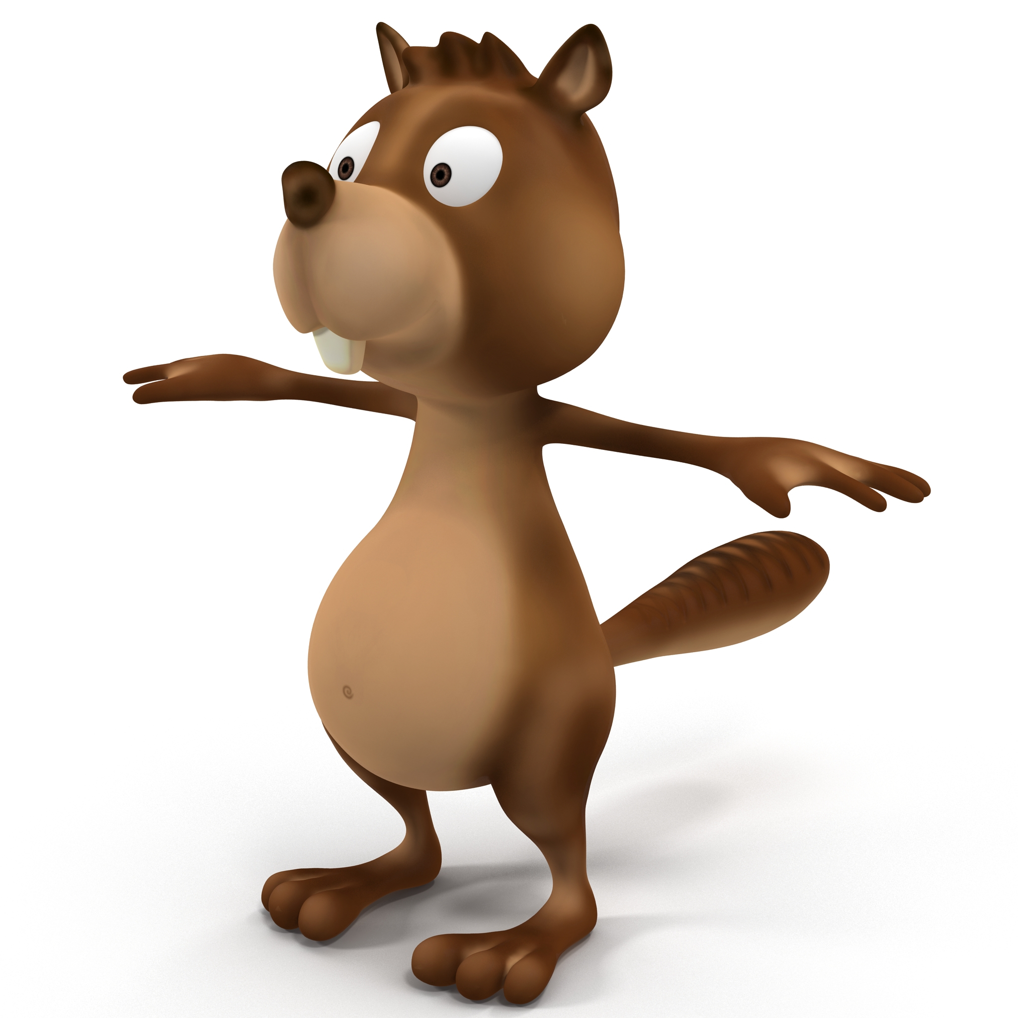 beaver cartoon 3d model