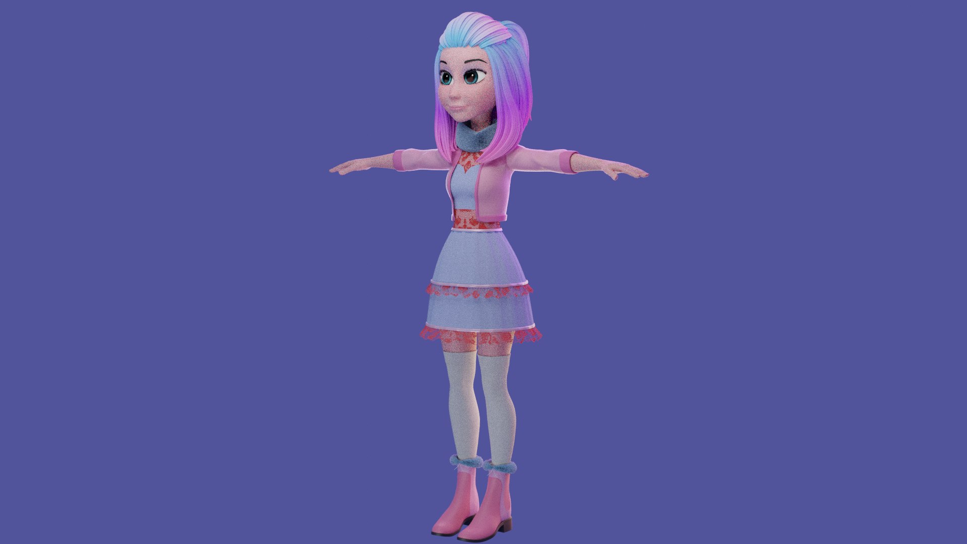 3D Cartoon Woman - READY TO RIG Model - TurboSquid 1817523