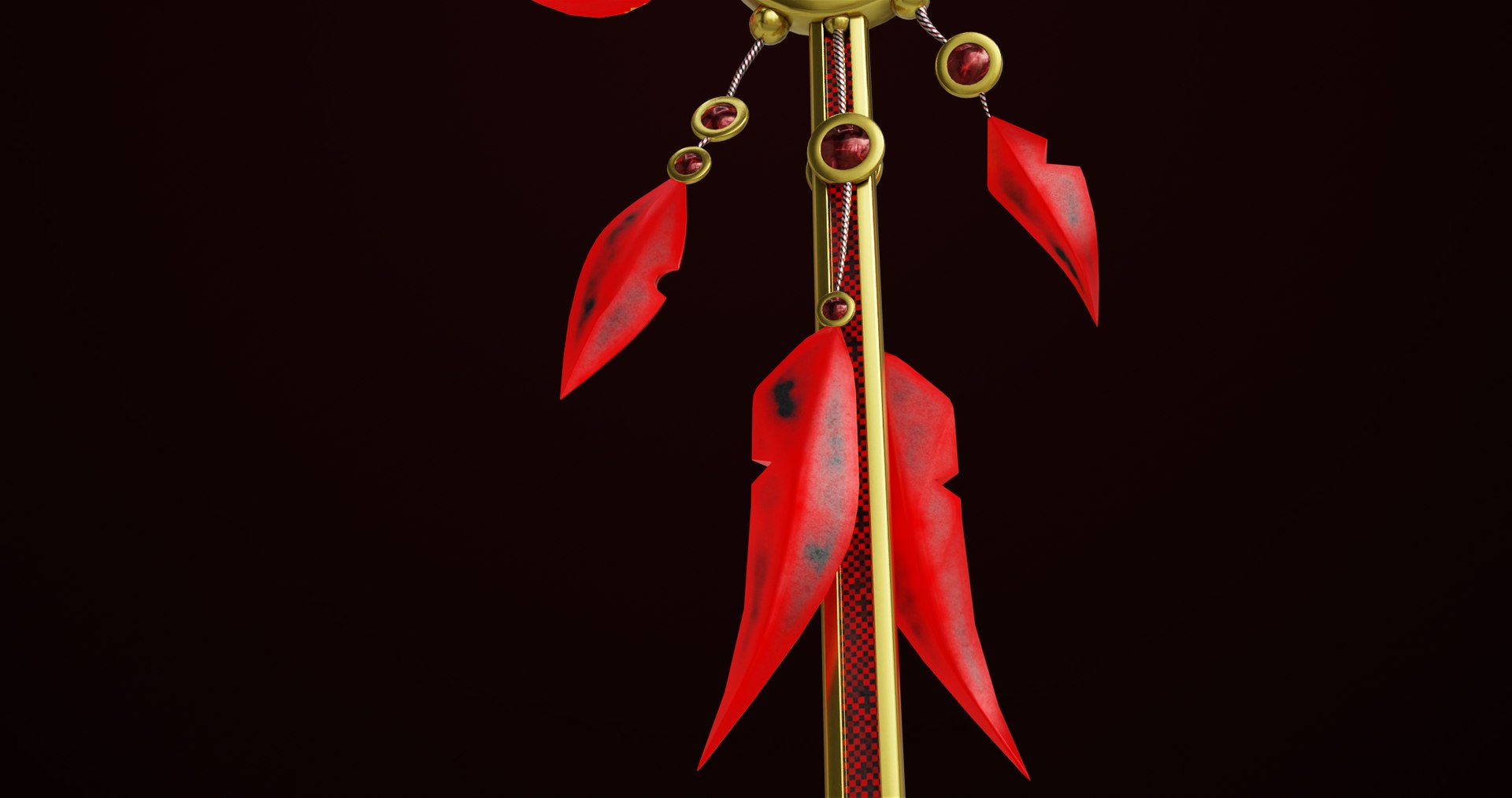3D Red Fantasy Trident 08 All PBR Unity UE Textures Model - TurboSquid ...