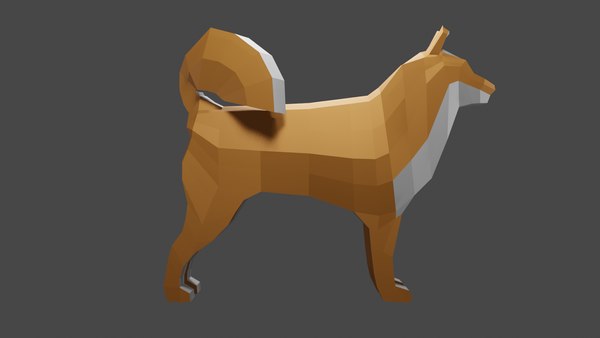 Shiba inu lowpoly 3D model - TurboSquid 1724533