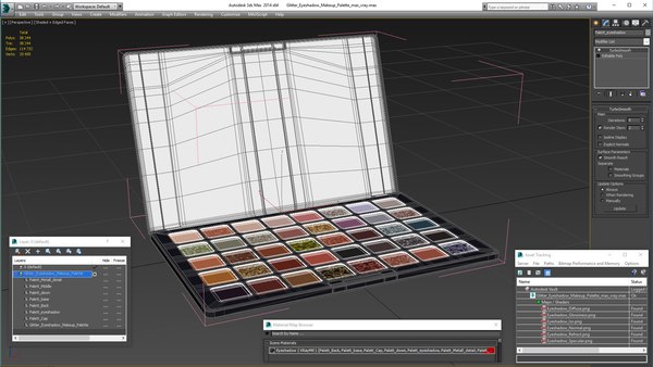 Eyeshadow makeup palette make 3D model - TurboSquid 1706850