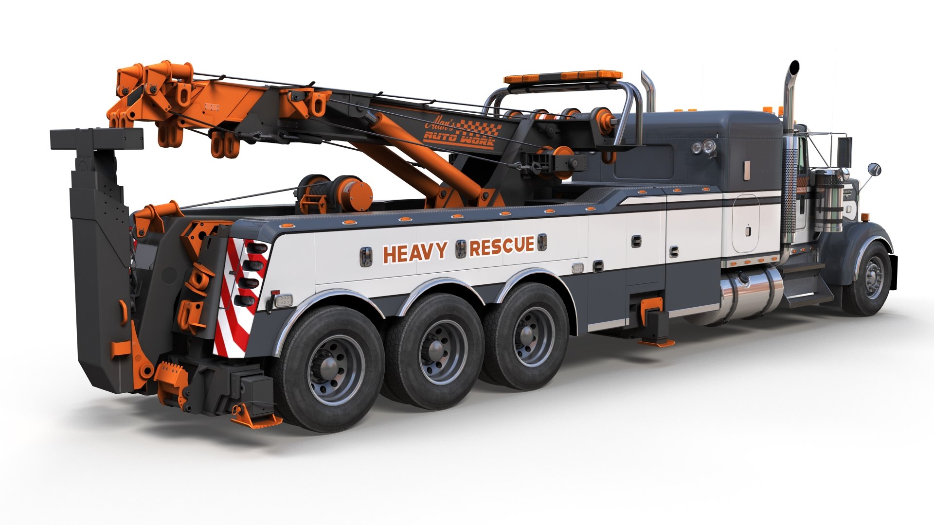 Kenworth W900 wrecker truck 3D model - TurboSquid 2060986