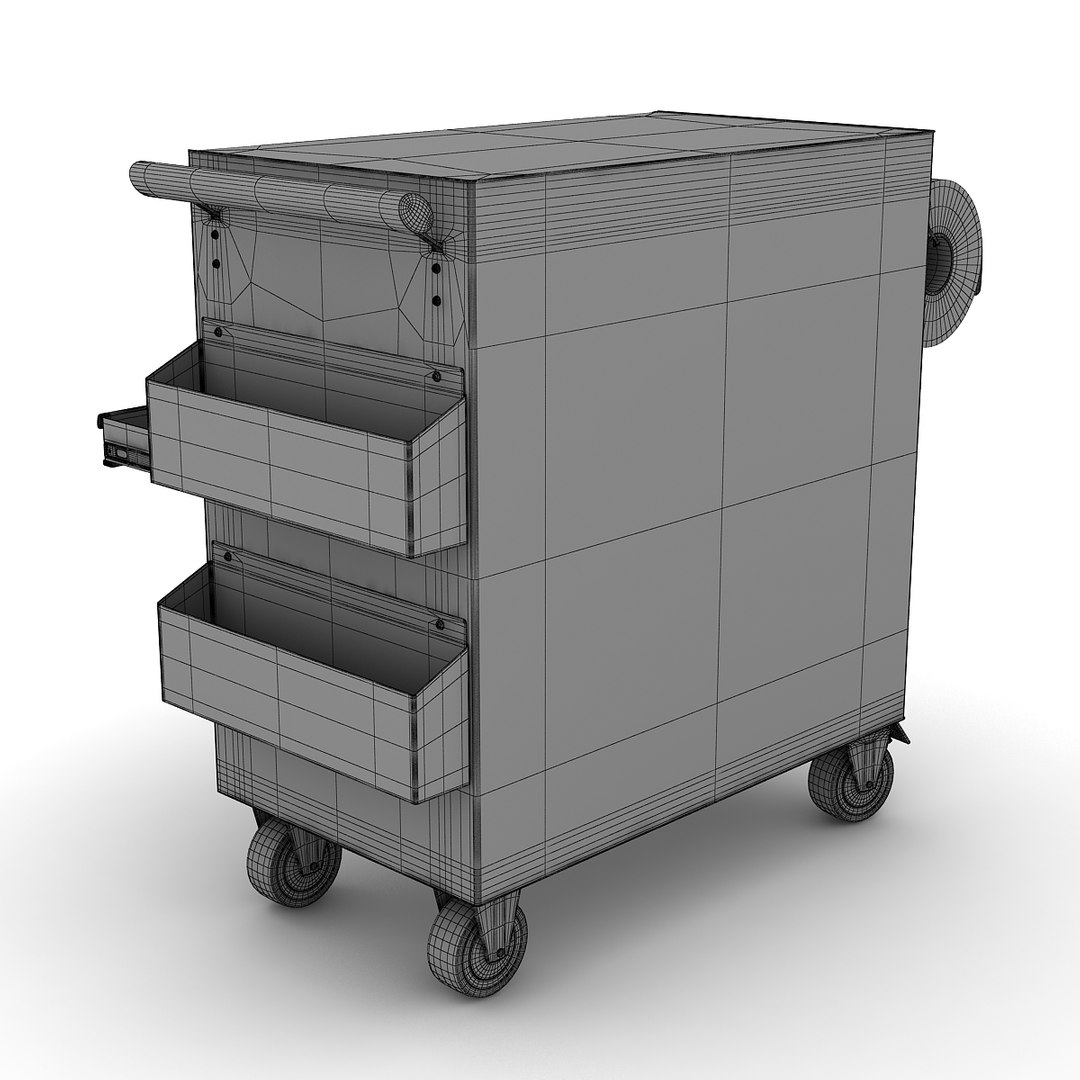 3d Model Of Tools Trolley