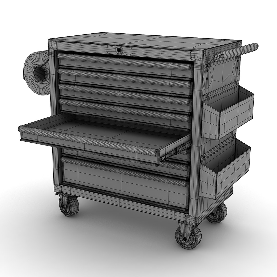 3d Model Of Tools Trolley