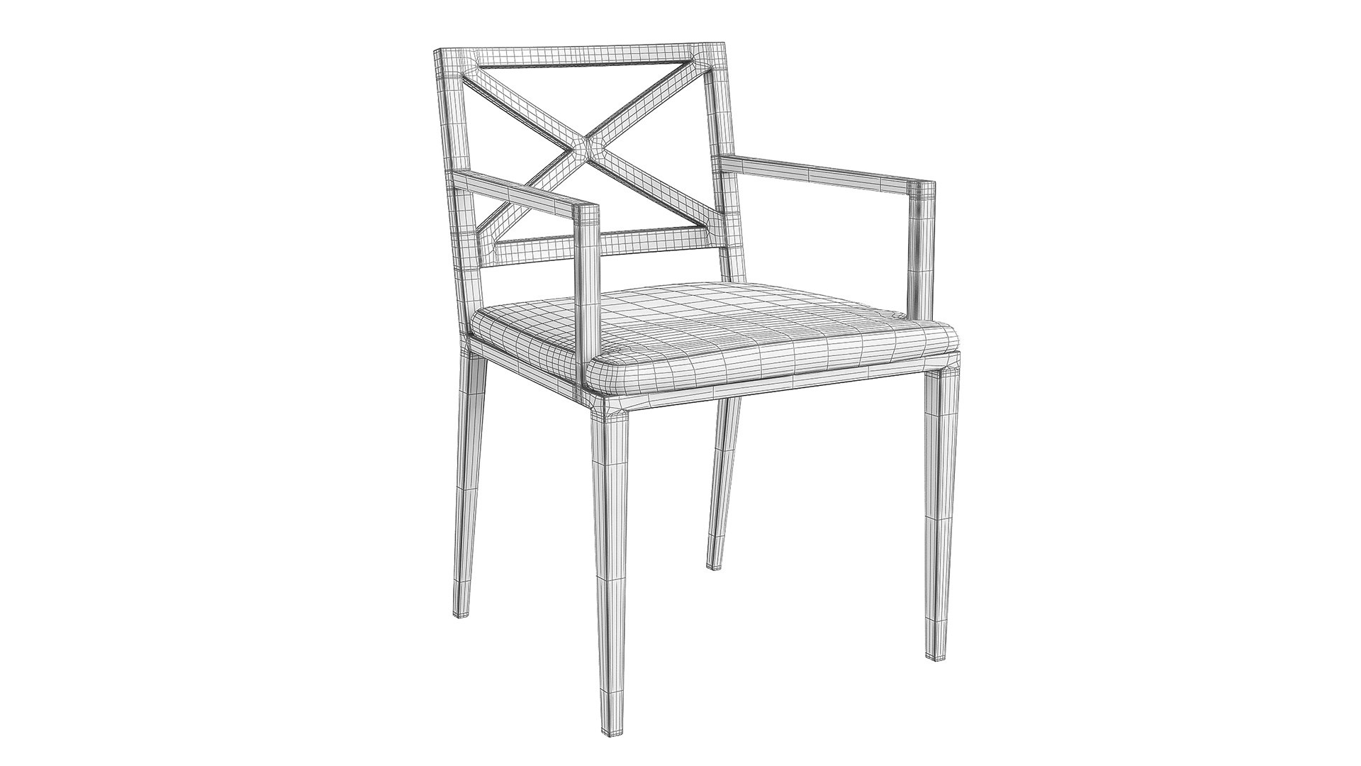 3D AZIMUTH CROSS ARMCHAIR Model - TurboSquid 1981509