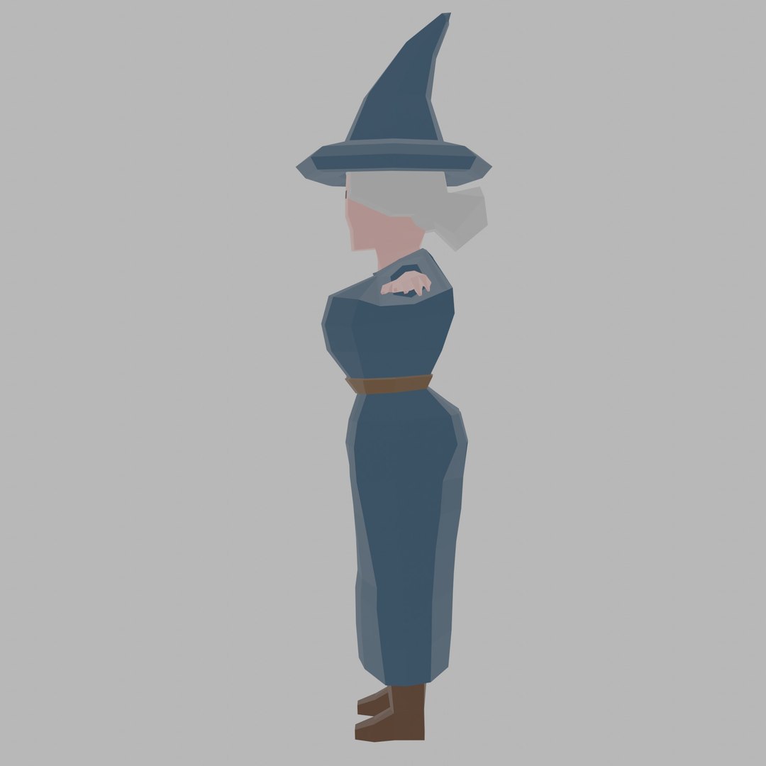 3D Low Poly Wizard Girl Rigged 8 model - TurboSquid 2171671