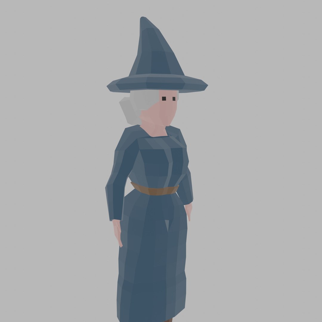3D Low Poly Wizard Girl Rigged 8 model - TurboSquid 2171671