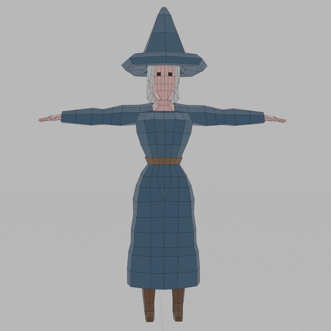 3D Low Poly Wizard Girl Rigged 8 model - TurboSquid 2171671