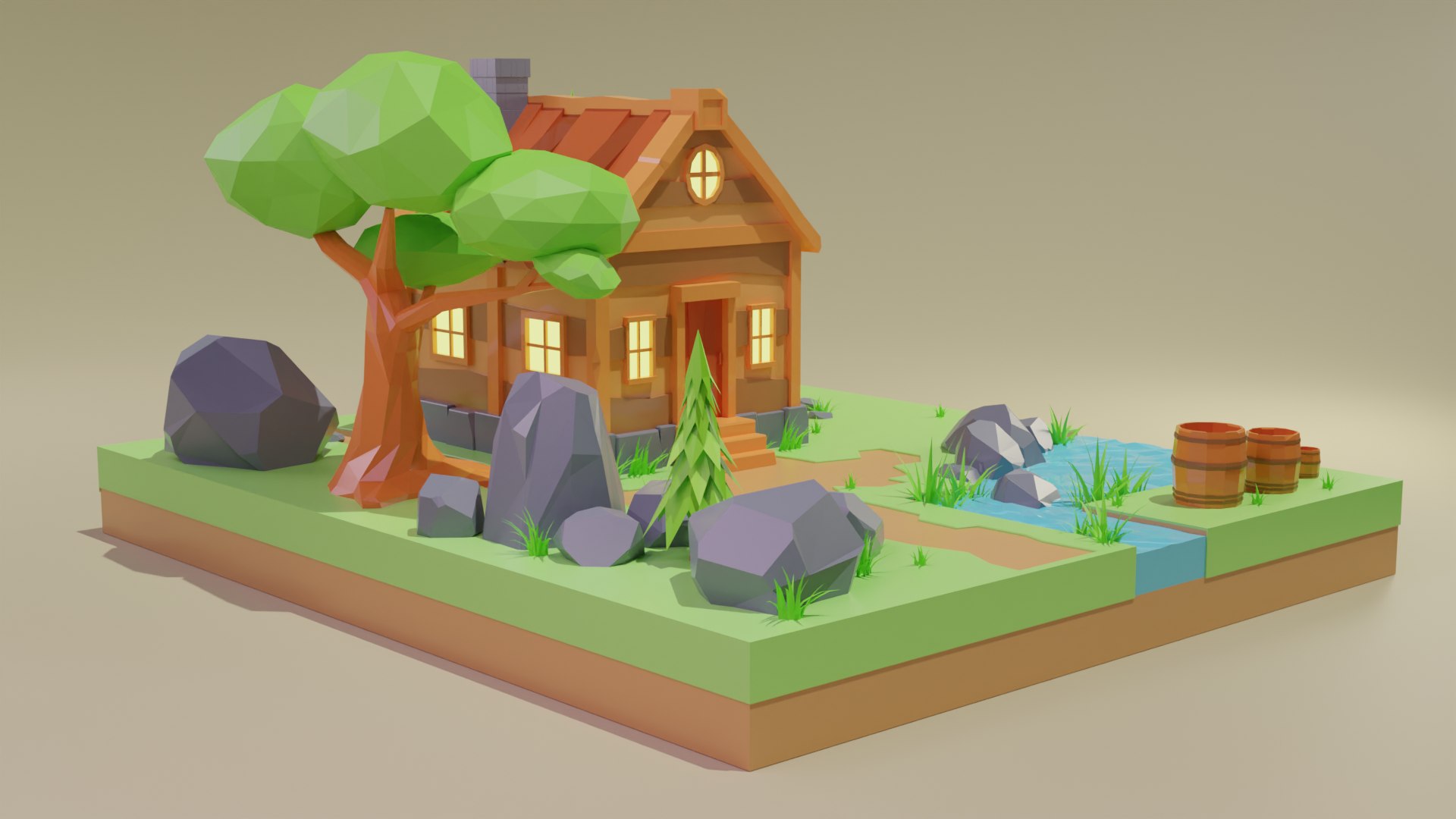 3D Countryside Cottage 05 - TurboSquid 2222338