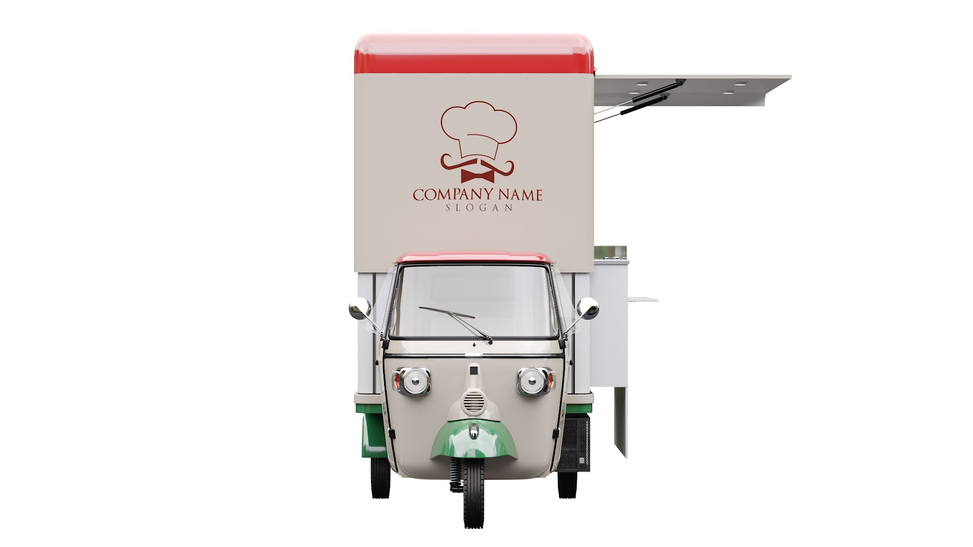 Piaggio Ape V-Curve Food Track model - TurboSquid 1715660