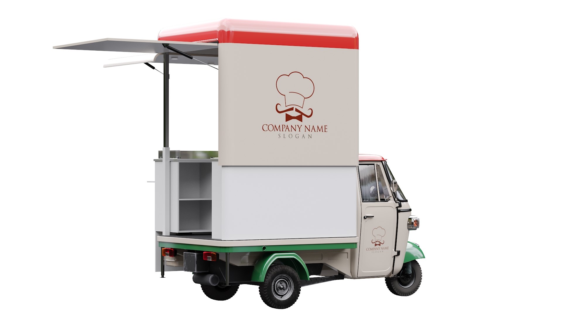 Piaggio Ape V-Curve Food Track model - TurboSquid 1715660