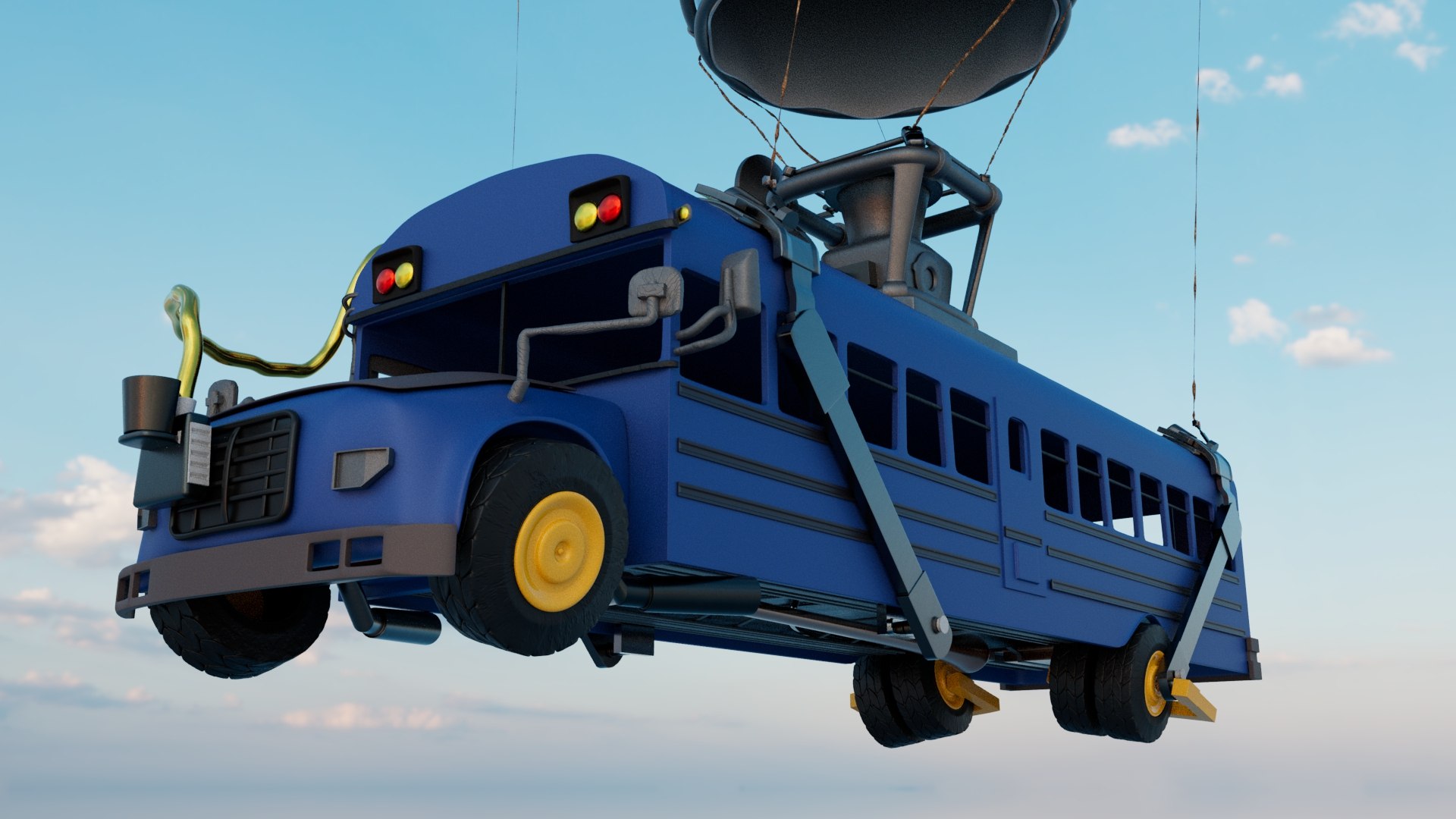 Battle Royale Bus PBR Model 3D Model - TurboSquid 2236093