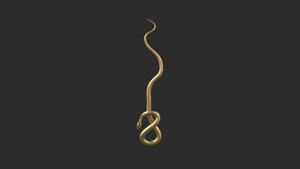 3D Gold-Silver Snake Wall Art model - TurboSquid 1942481