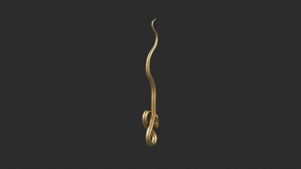 3D Gold-Silver Snake Wall Art model - TurboSquid 1942481
