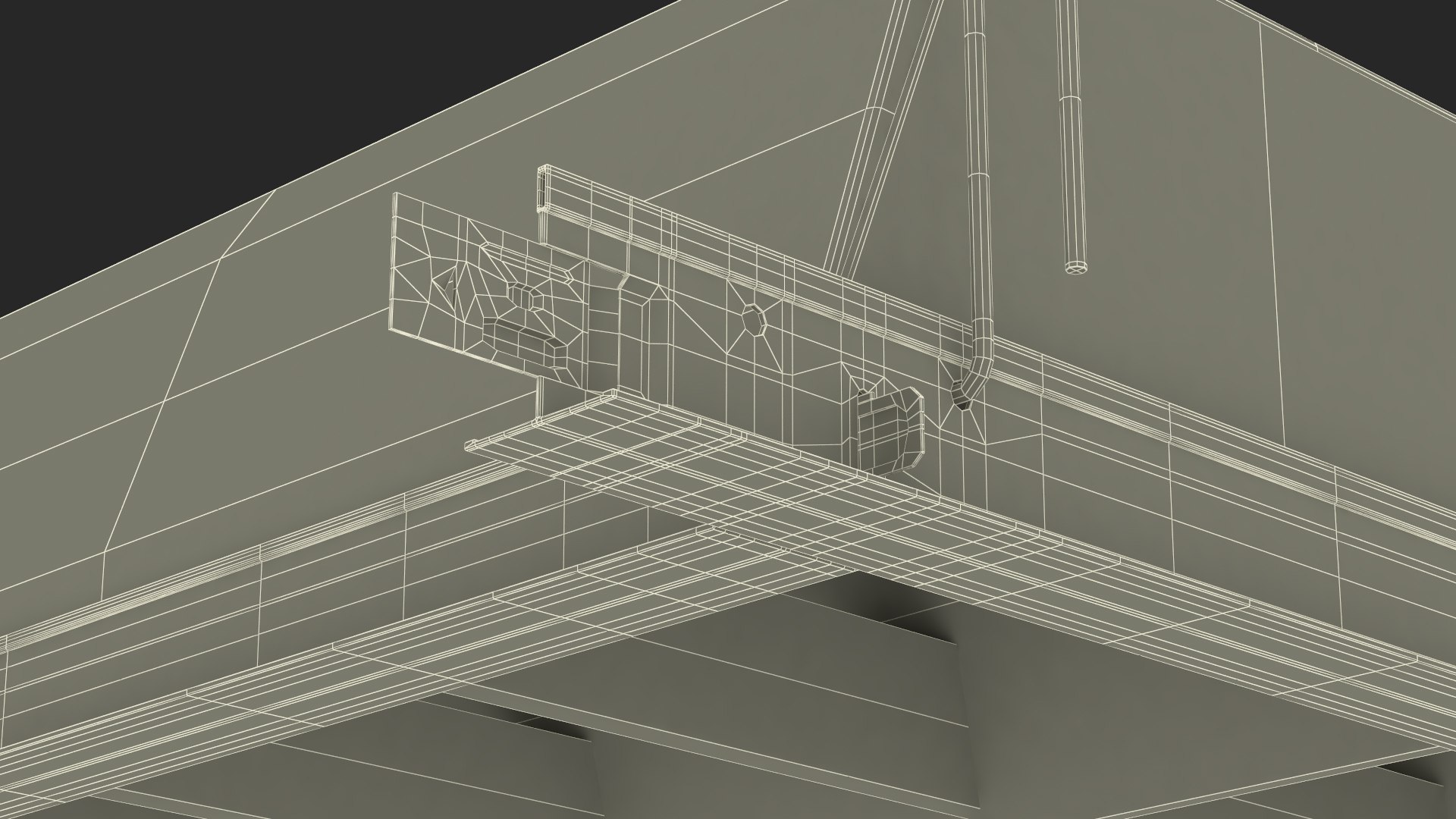 3D LED Grid Ceiling Light OFF - TurboSquid 1991123