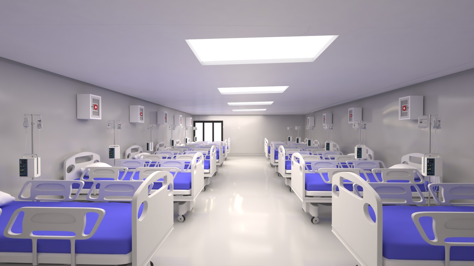 3D interior medical recovery center - TurboSquid 1595359