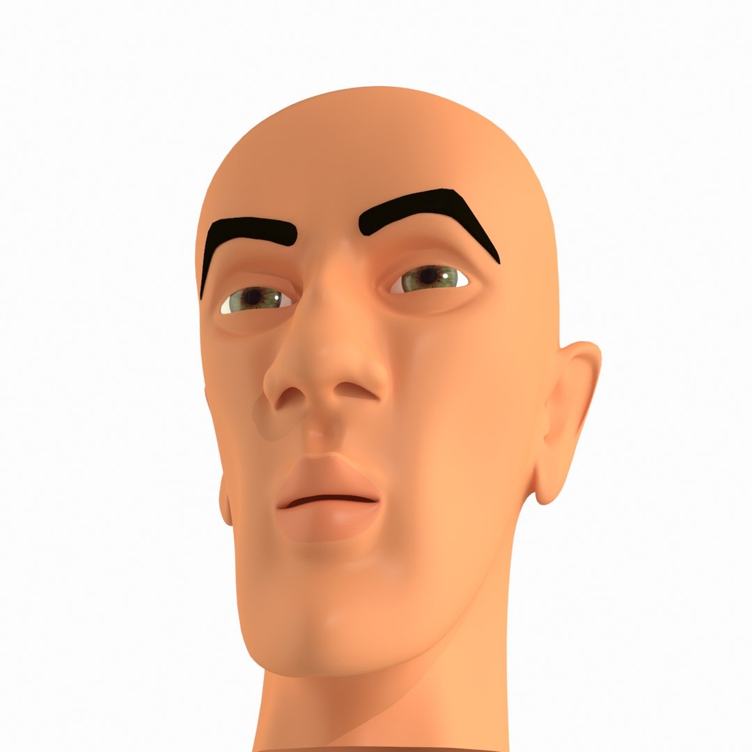 3d Cartoon Character Mobster Faces Model