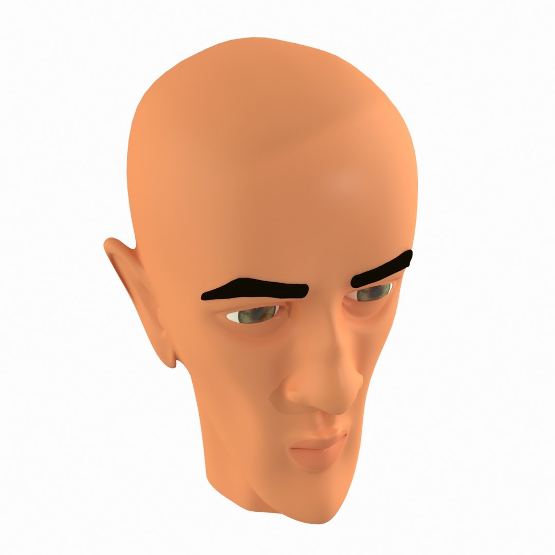 3d Cartoon Character Mobster Faces Model