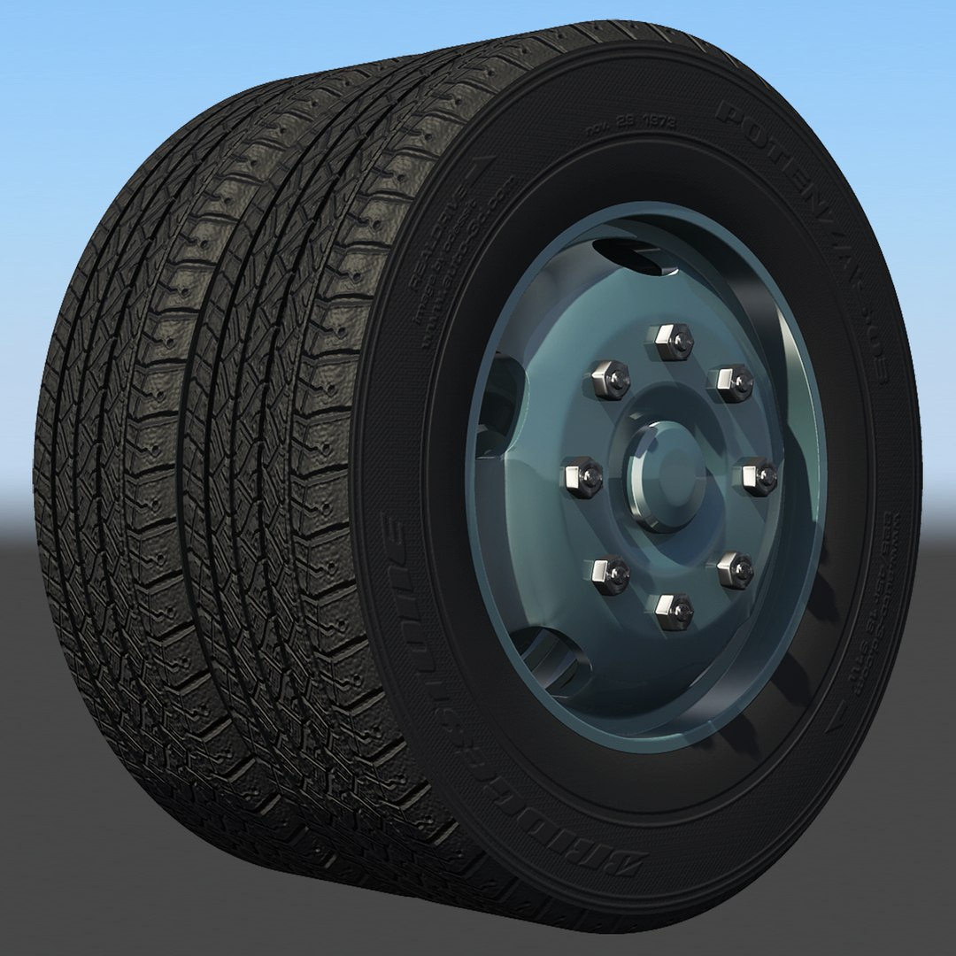 3d Rim Wheel Bus Heavy Model