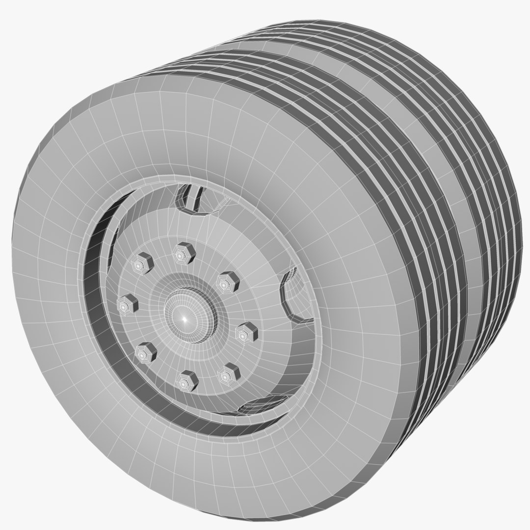 3d Rim Wheel Bus Heavy Model