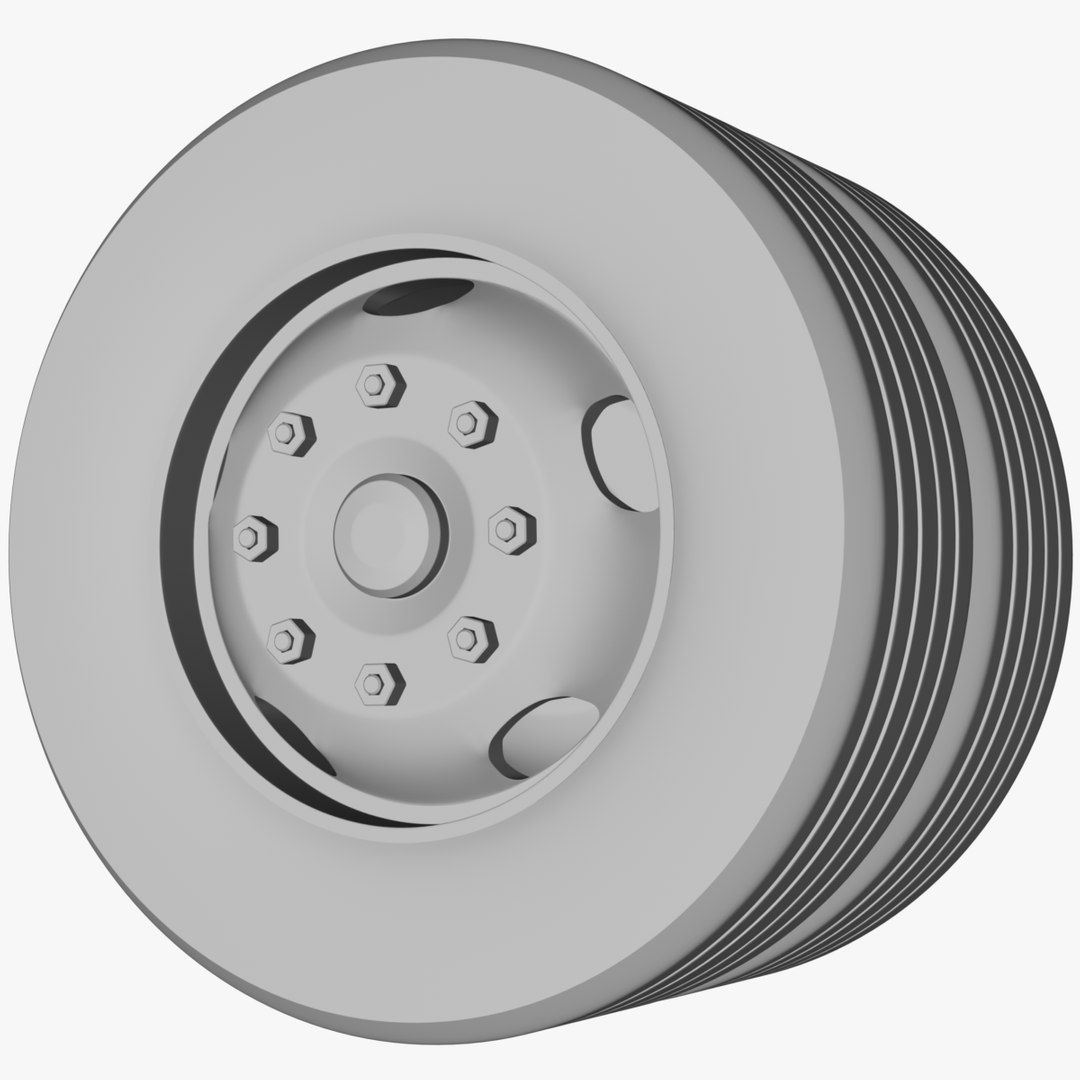 3d Rim Wheel Bus Heavy Model